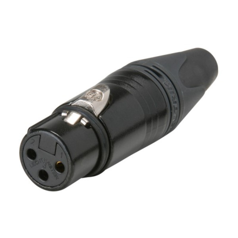 Conector Neutrik XLR hembra, negro - Guatemala