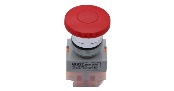 Pulsador momentáneo tipo hongo Chint rojo NP4-11M/1 - Guatemala