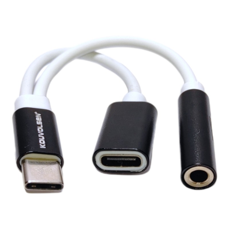 Adaptador de tipo C macho a tipo C hembra con 3.5mm hembra - Guatemala